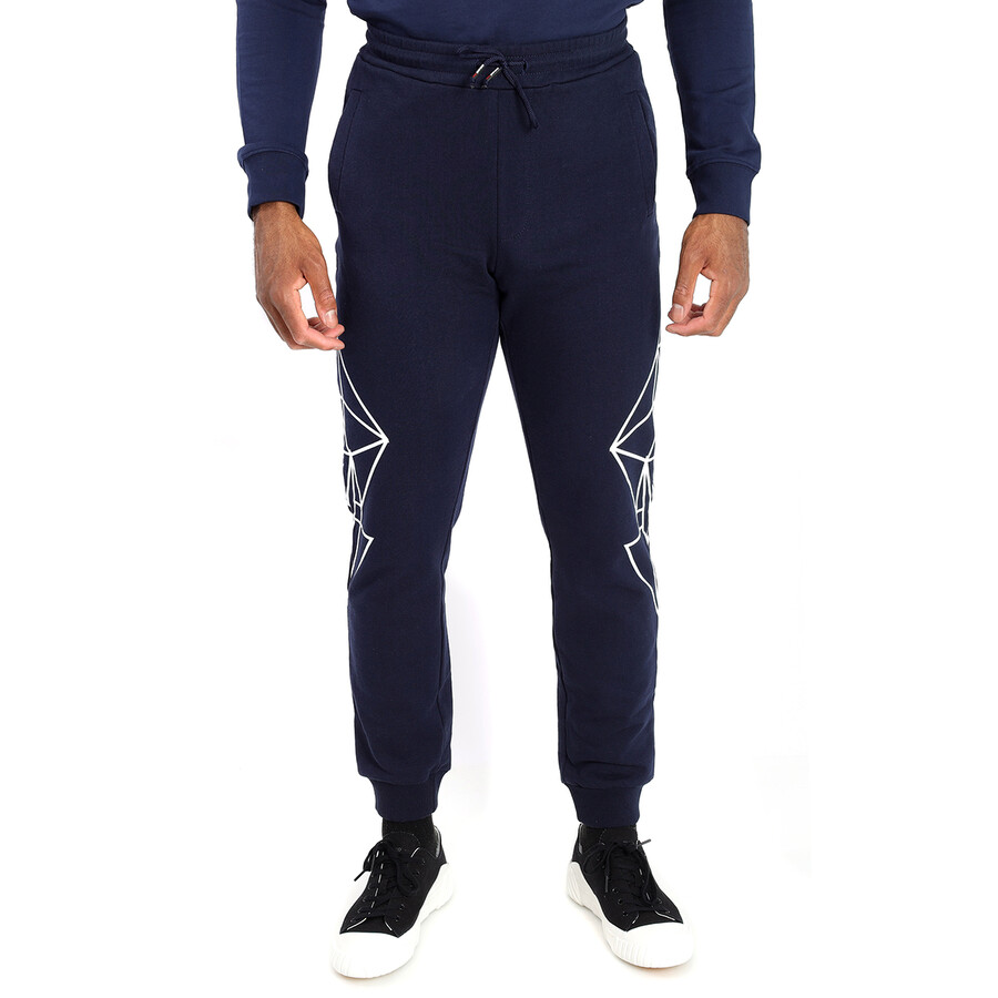 Roberto Cavalli Men's Dark Navy Abstract-Print Cotton Sweatpants, Size Medium HYX31P-FN035-05720 ...