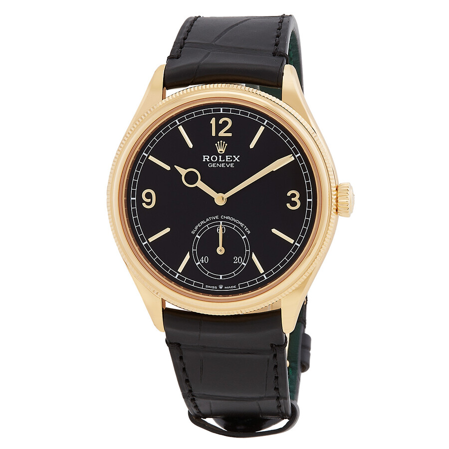 Rolex 1908 Black Dial Unisex Watch 52508-0002 - Watches, 1908 - Jomashop