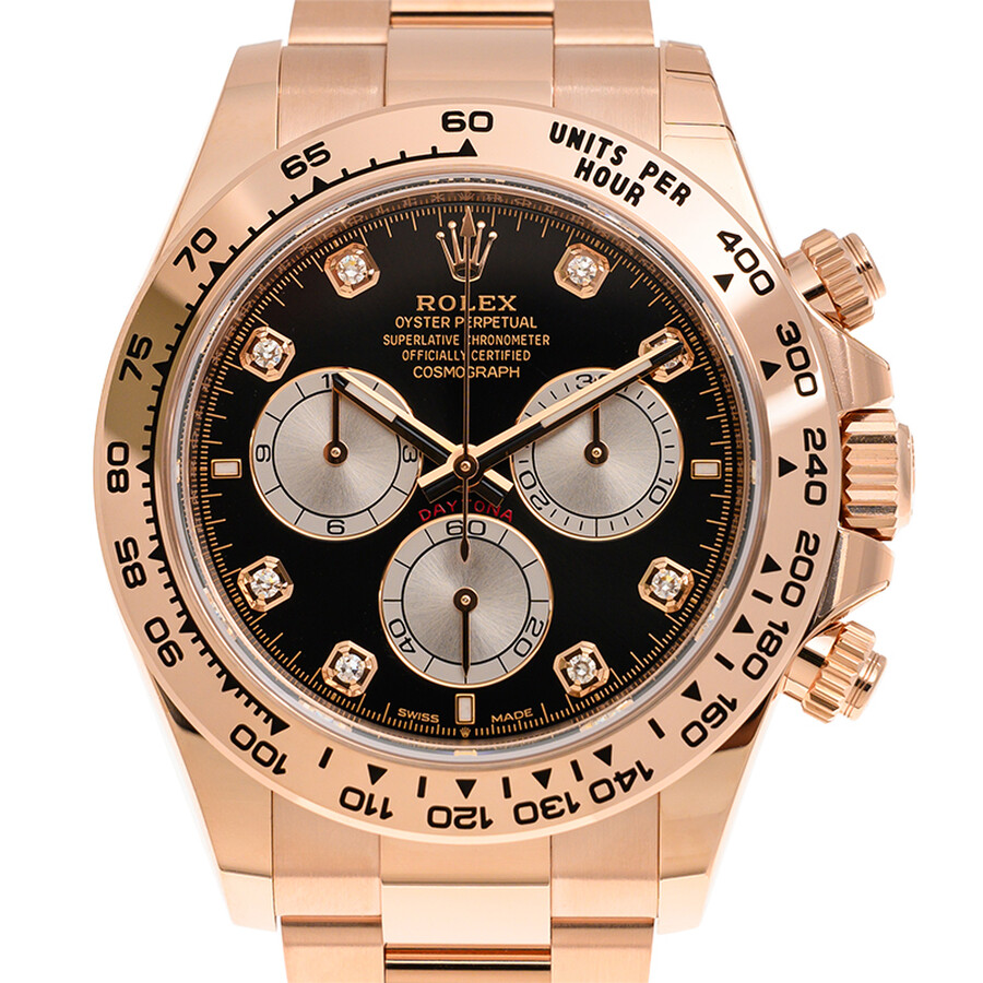 Rolex Daytona Chronograph Automatic Diamond Black Dial Men's Watch ...
