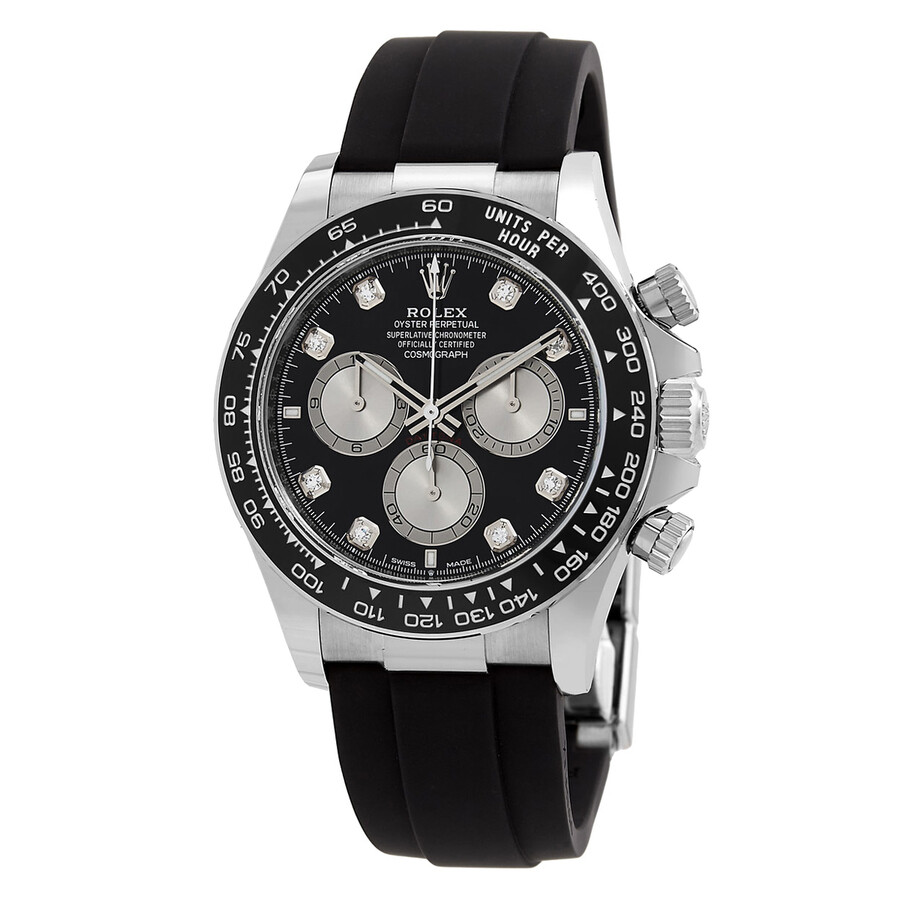 Rolex Daytona Chronograph Automatic Diamond Black Dial Men's Watch ...