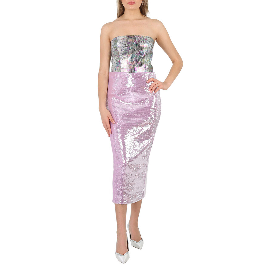 Rotate Lupine Sequin High-Waisted Embellished Pencil Skirt, Brand Size ...