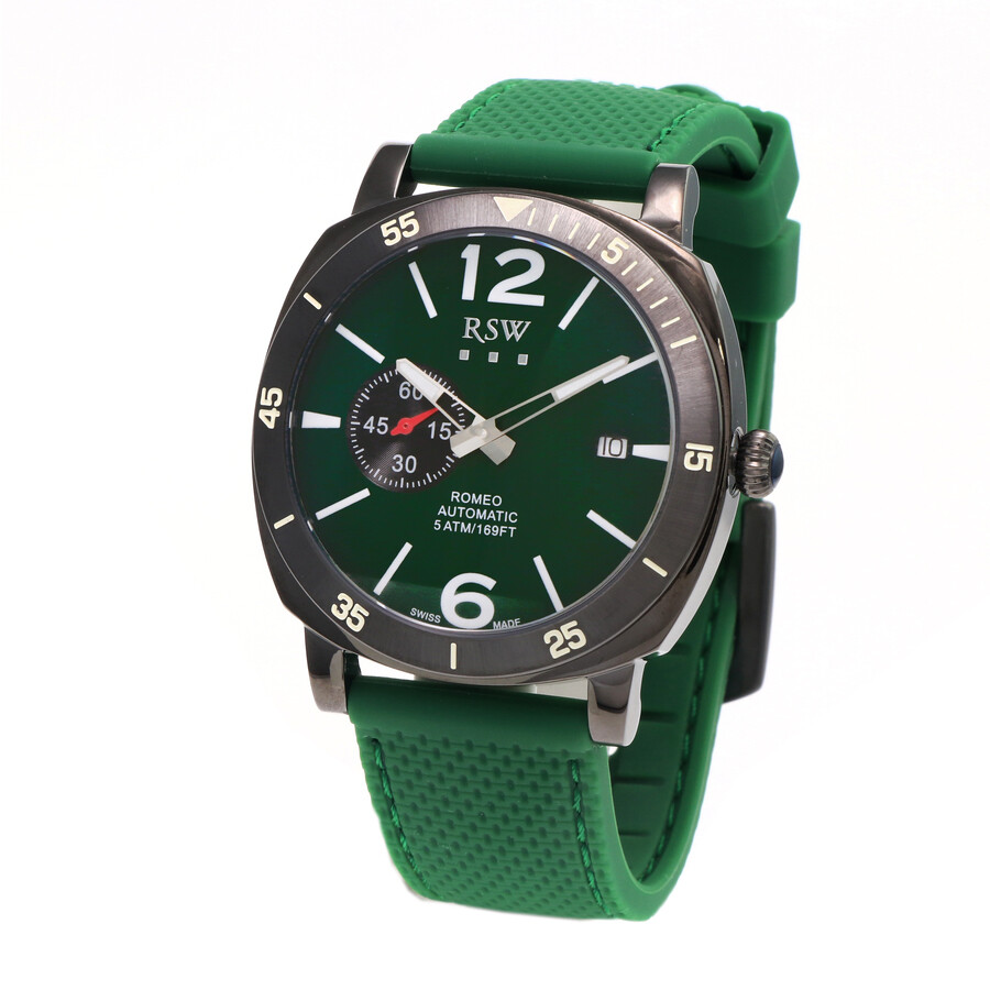 Rsw Romeo Automatic Green Dial Men's Watch RSWA154-BX-12 7630702721380 - Watches, Romeo - Jomashop