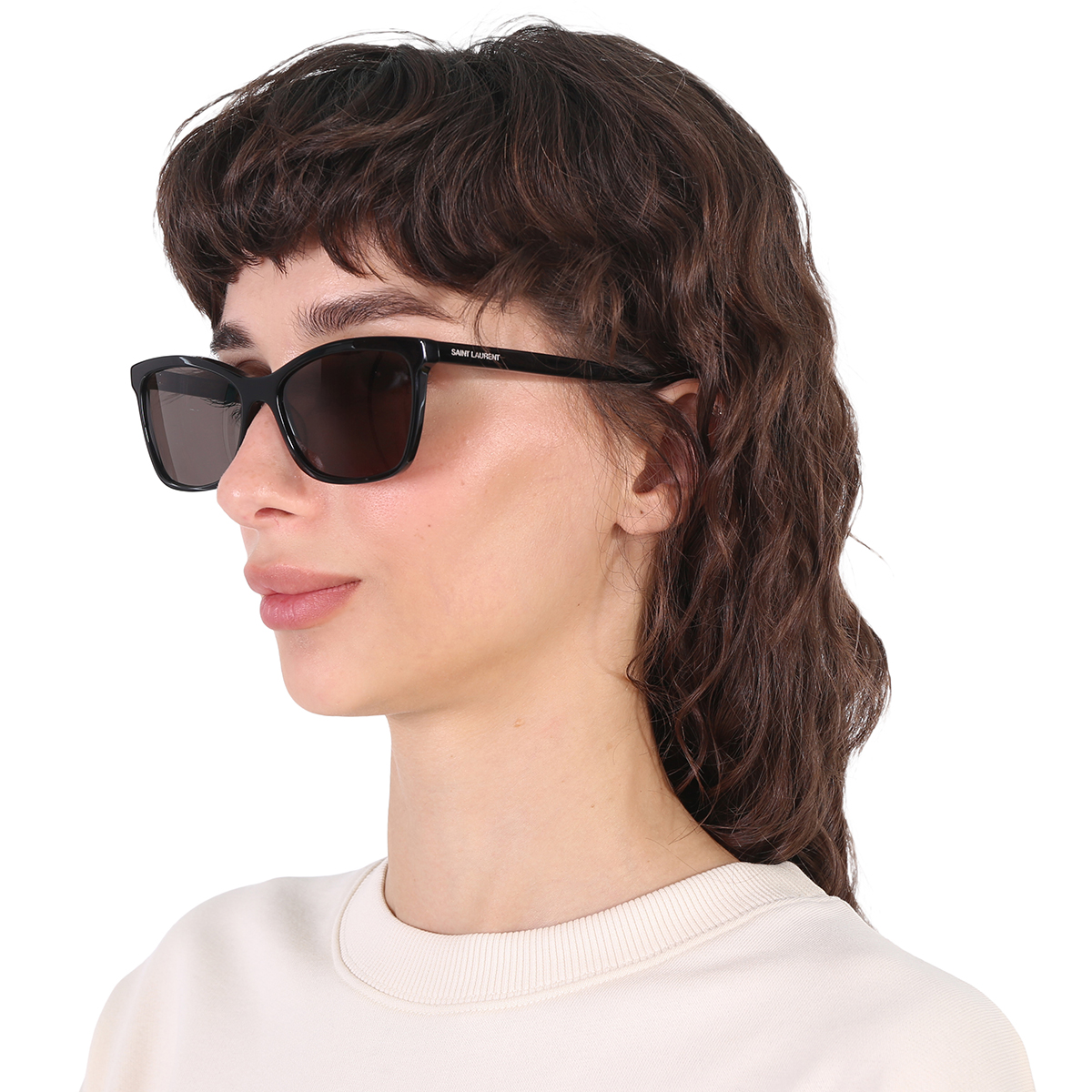 Saint Laurent Black Cat Eye Ladies Sunglasses SL 502 001 56 ...