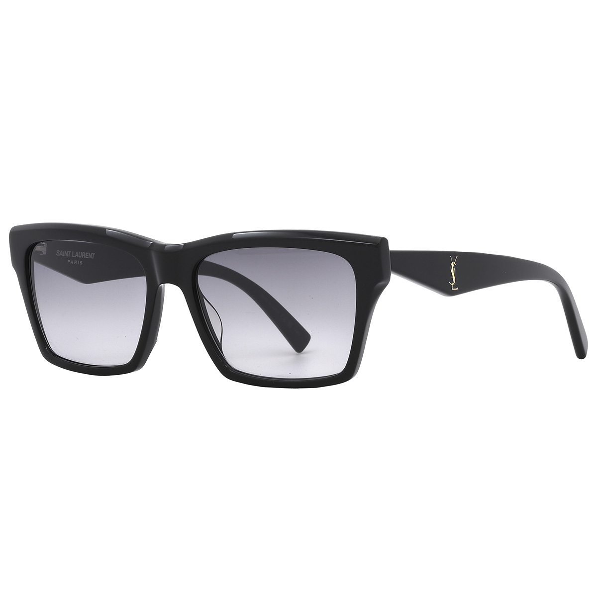 Saint Laurent Gray Gradient Rectangular Ladies Sunglasses SL M104 001 ...