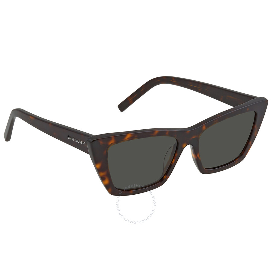 Saint Laurent Grey Cat Eye Ladies Sunglasses SL 276 MICA 002 53 SL 276 MICA 002 53 889652205151 ...