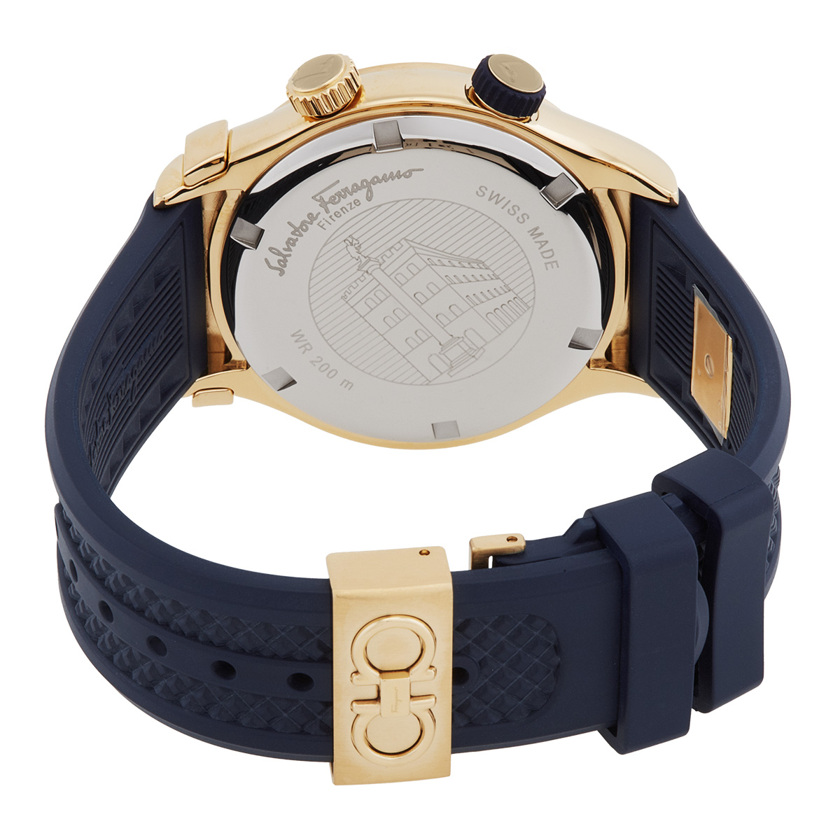 Ferragamo 1927 GMT Quartz Blue Dial Men's Watch SFMZ00222 7630615116365 ...