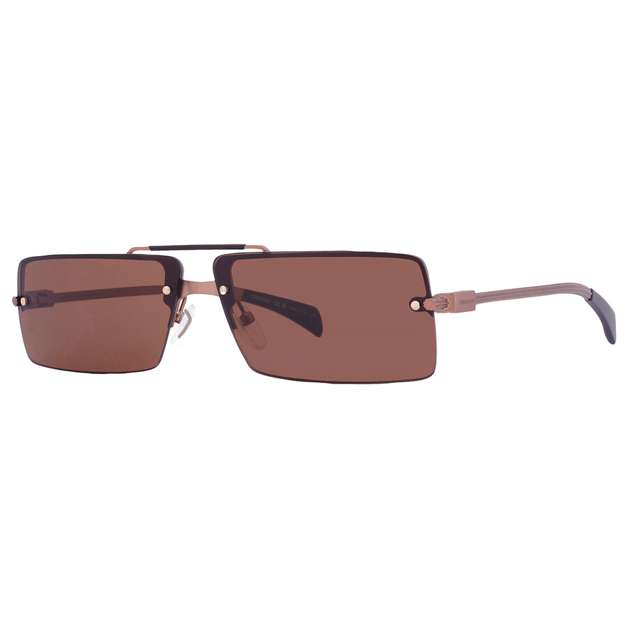 Salvatore Ferragamo Brown Rectangular Unisex Sunglasses SF306S 762 65 ...