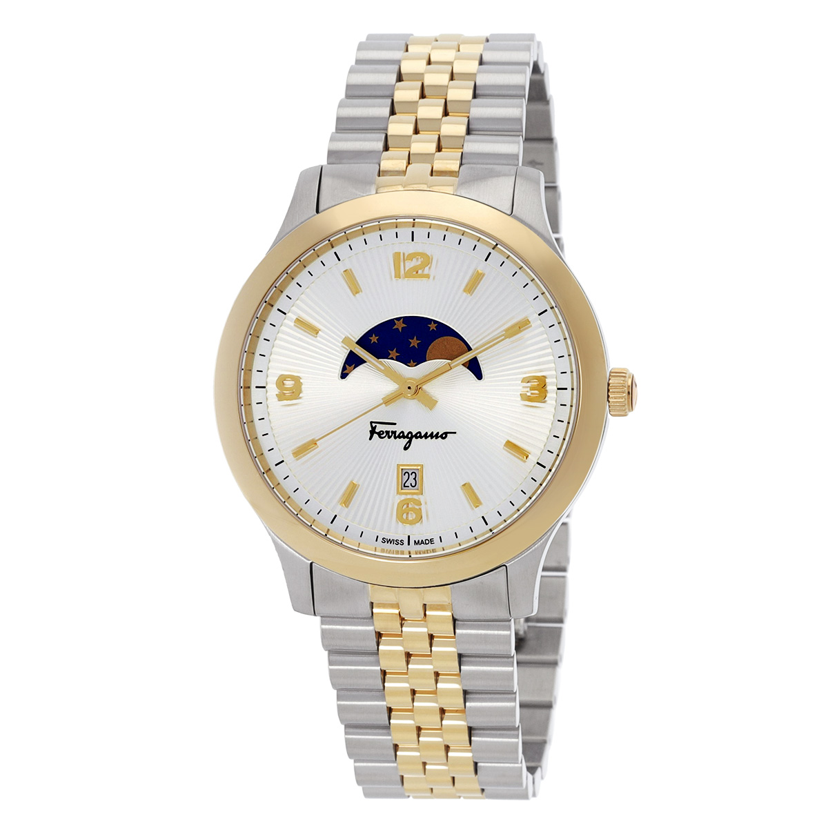 Ferragamo Duo Moonphase Quartz Silver Dial Men's Watch SFMO00222 ...