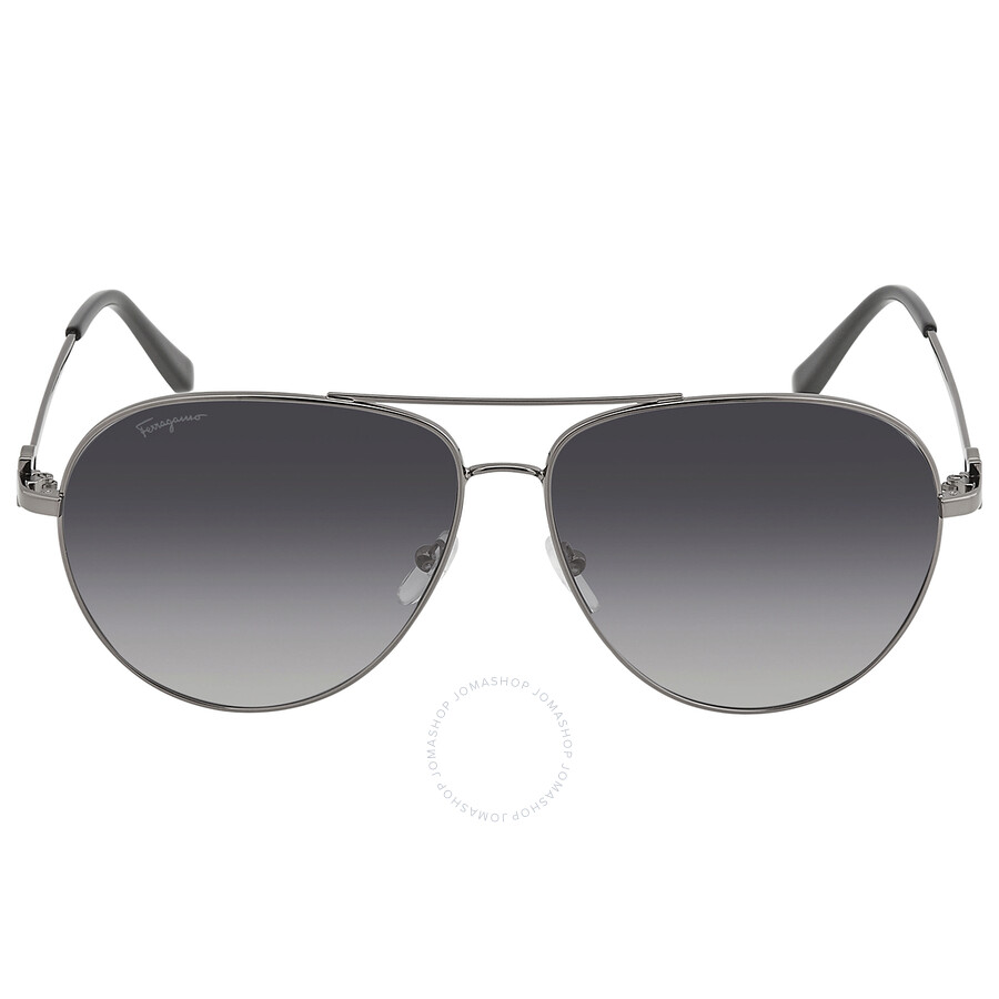 Salvatore Ferragamo Grey Gradient Pilot Mens Sunglasses Sf269s 015 61