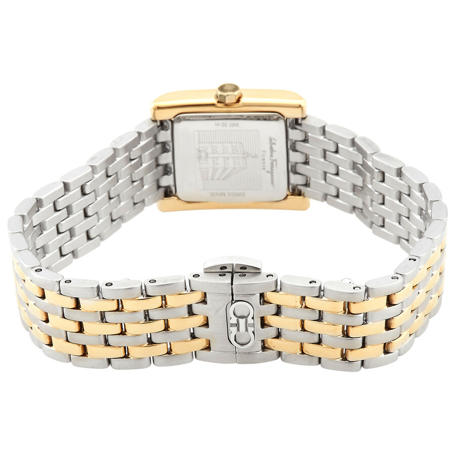 Ferragamo Lace Quartz Silver Dial Two-Tone Ladies Watch SFRR00422 ...