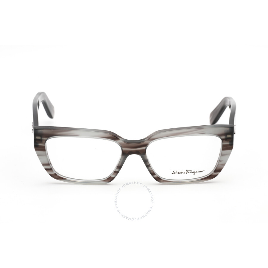 Salvatore Ferragamo Ladies Grey Rectangular Eyeglass Frames Sf290502154