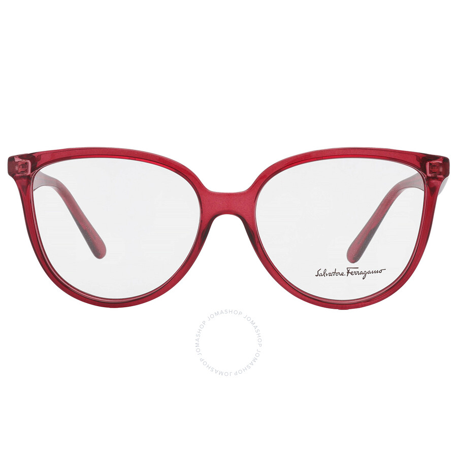 Salvatore Ferragamo Ladies Red Rectangular Eyeglass Frames Sf287461356