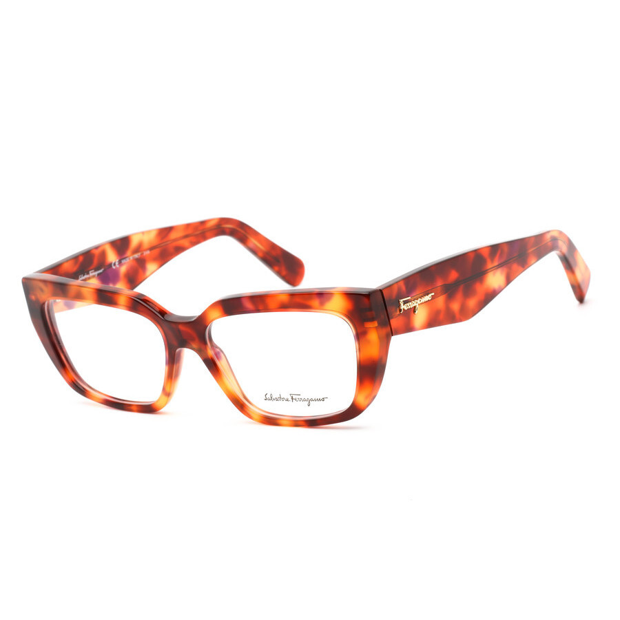 Salvatore Ferragamo Ladies Red Rectangular Eyeglass Frames SF290564054 ...