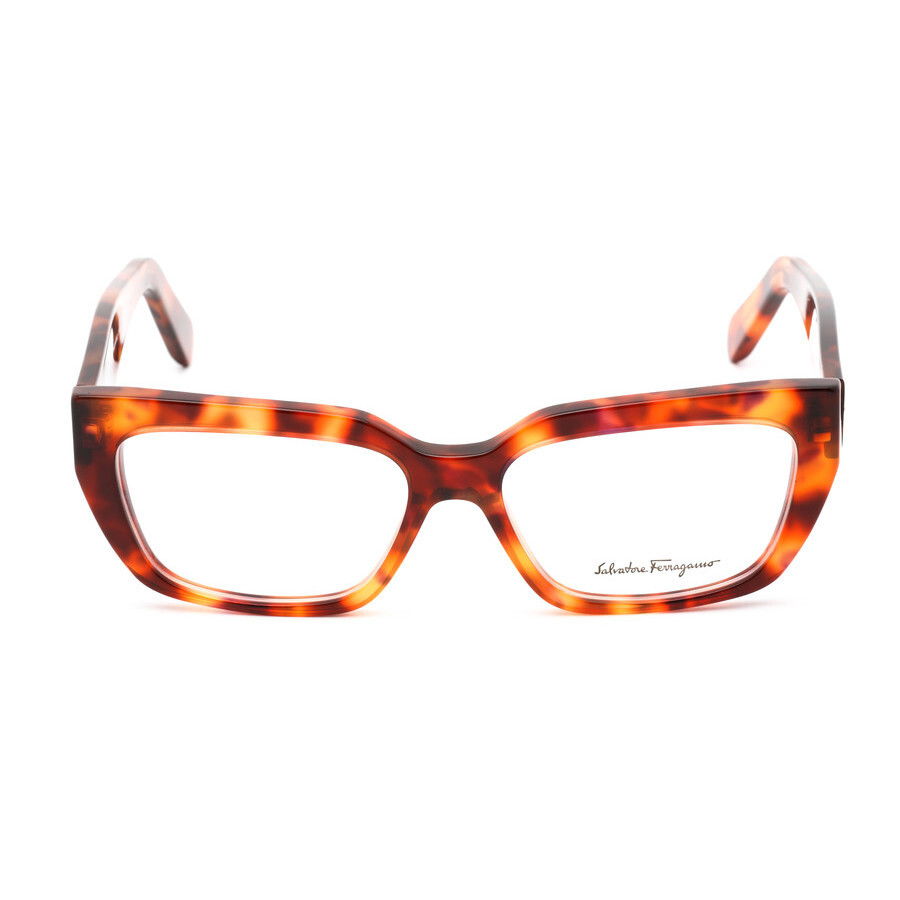 Salvatore Ferragamo Ladies Red Rectangular Eyeglass Frames SF290564054 ...