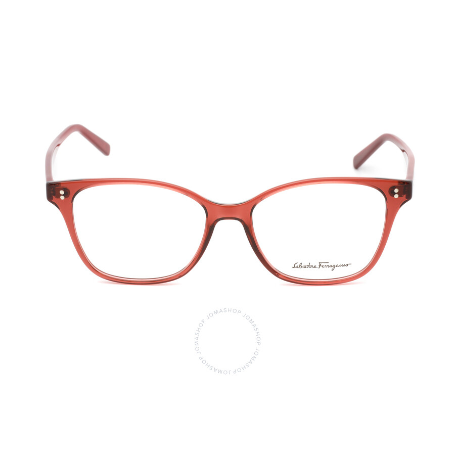 Salvatore Ferragamo Ladies Red Rectangular Eyeglass Frames SF291261152 ...