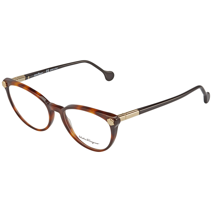 Salvatore Ferragamo Ladies Tortoise Cat Eye Eyeglass Frames Sf2837 214