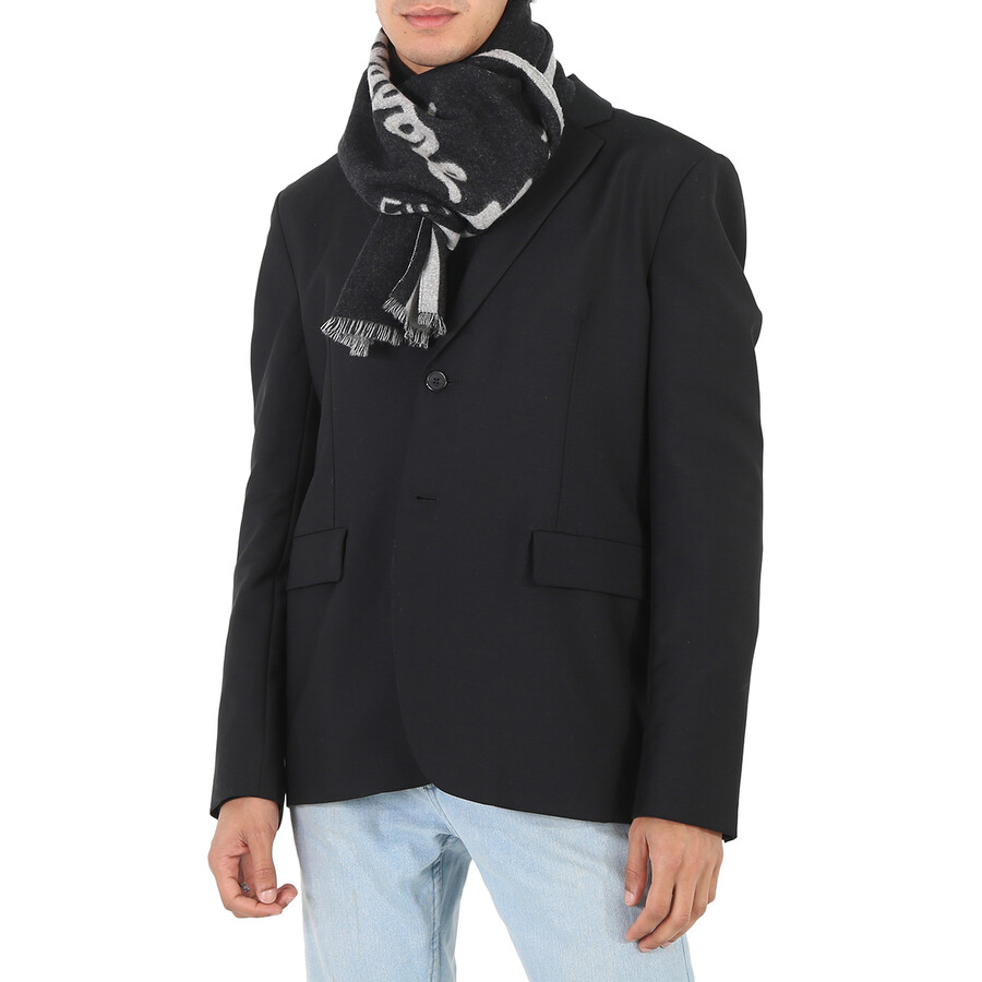 Salvatore Ferragamo Macro Signature Cashmere And Wool Scarf 520036 ...