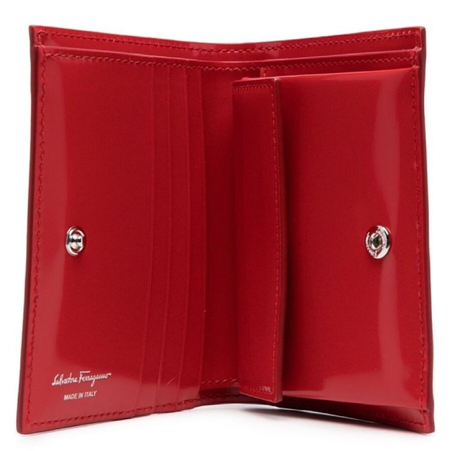 Salvatore Ferragamo Red Gancini Compact Wallet 22D780 760109 ...