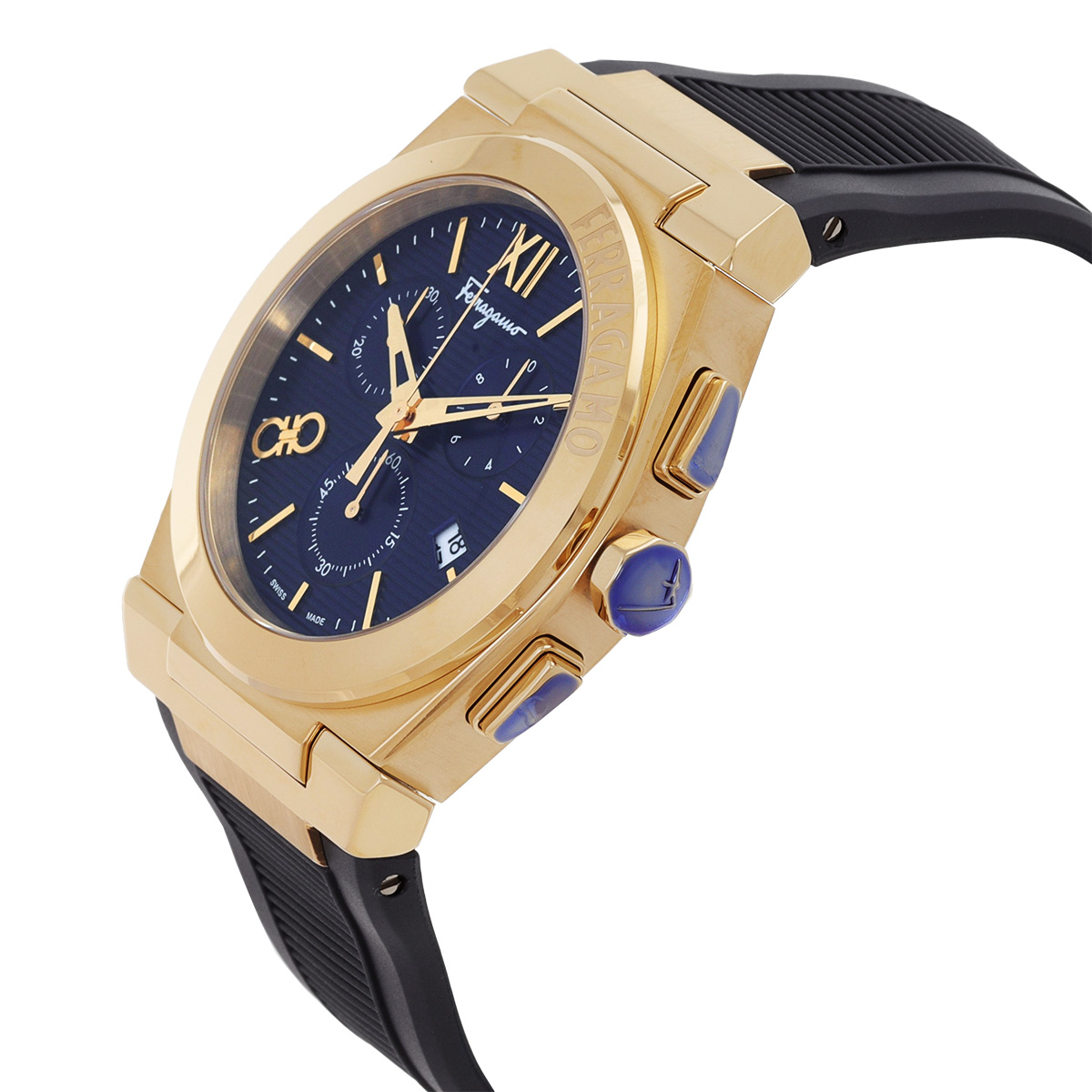Ferragamo Vega Chrono Quartz Blue Dial Men's Watch SFMR00122 ...