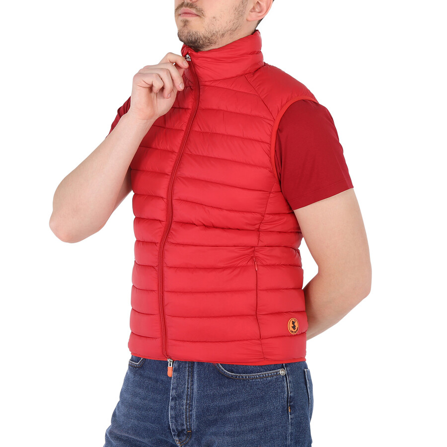 Save The Duck Men's Tango Red Adam Icon Puffer Vest, Size Small D82410M ...