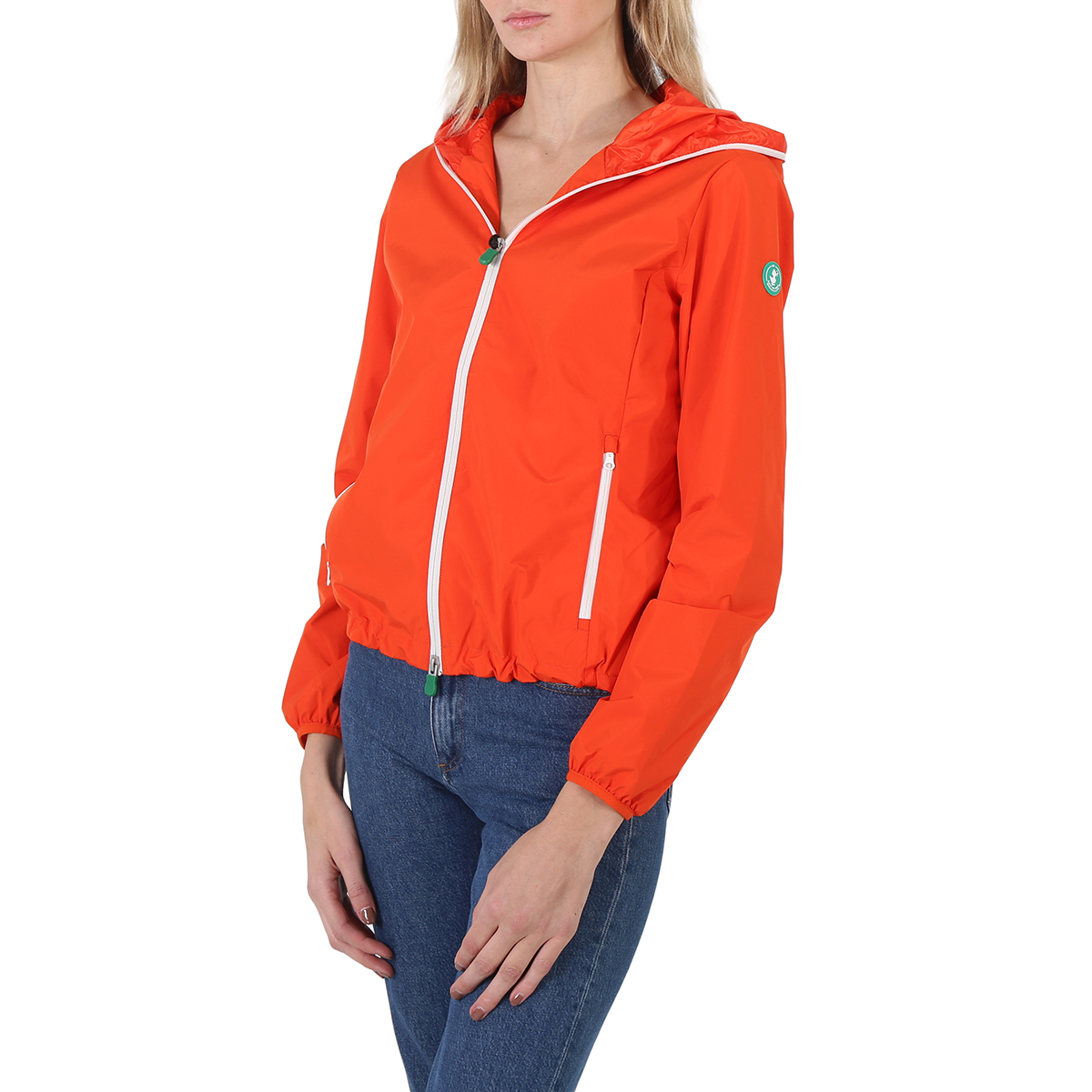 Save The Duck Stella Hooded Rain Jacket in Mars Red, Brand Size 3 ...