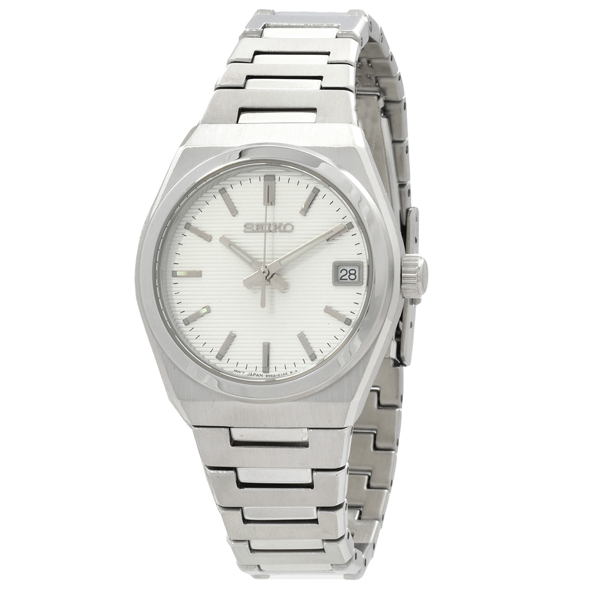 Seiko Classic Quartz White Dial Ladies Watch SUR573P1 4954628253477 ...