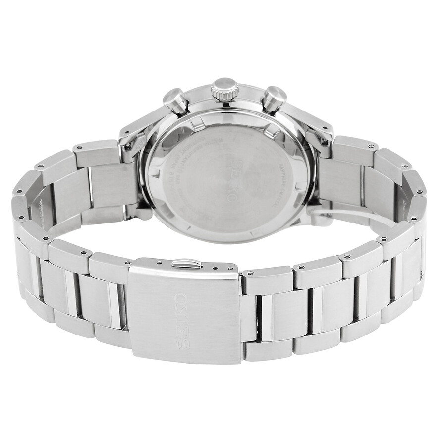 Seiko Dress Chronograph Quartz Black Dial Men's Watch SSB419P1 ...