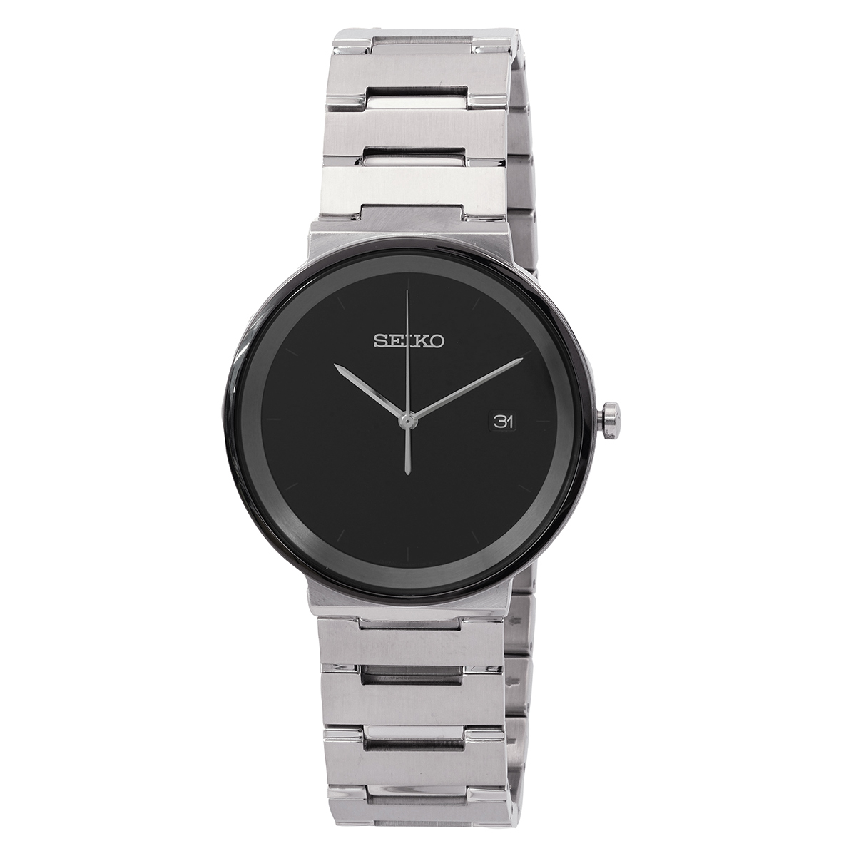 Seiko Essentials Quartz Black Dial Men's Watch SUR485 029665209382 ...