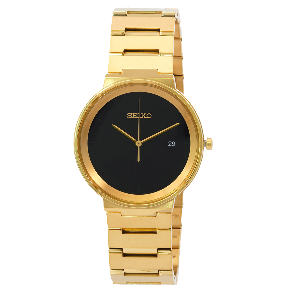 Seiko Essentials Quartz Black Dial Men's Watch SUR488 029665209405 ...