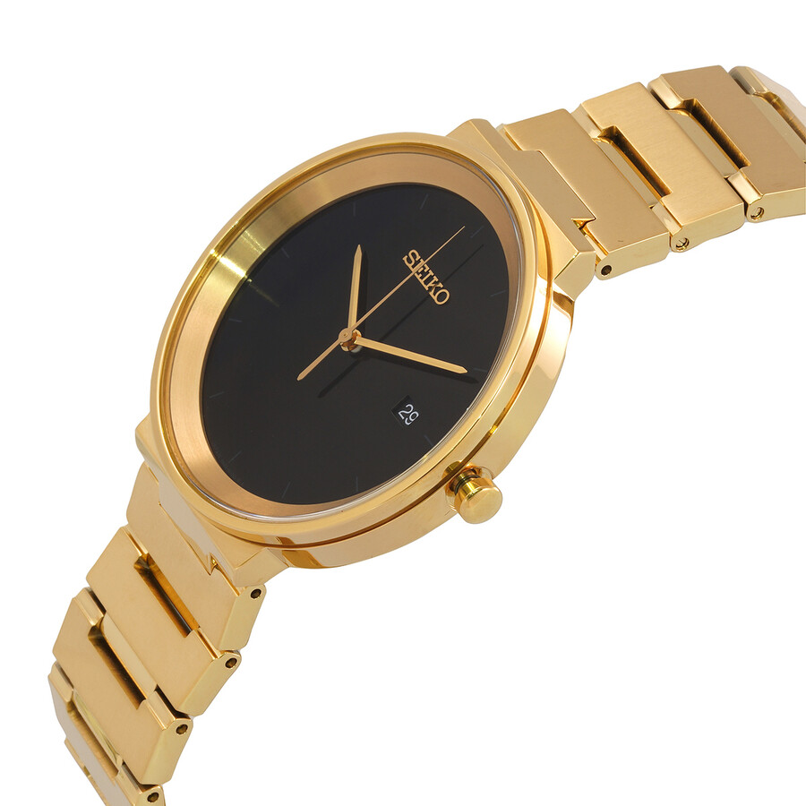 Seiko Essentials Quartz Black Dial Men's Watch SUR488 029665209405 ...