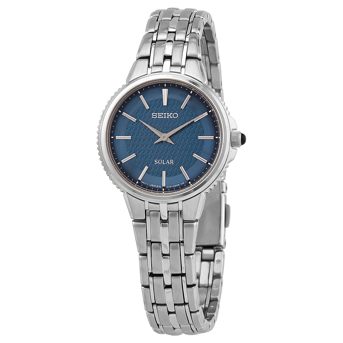 Seiko Essentials Quartz Blue Patterned Dial Ladies Watch SUP393 ...