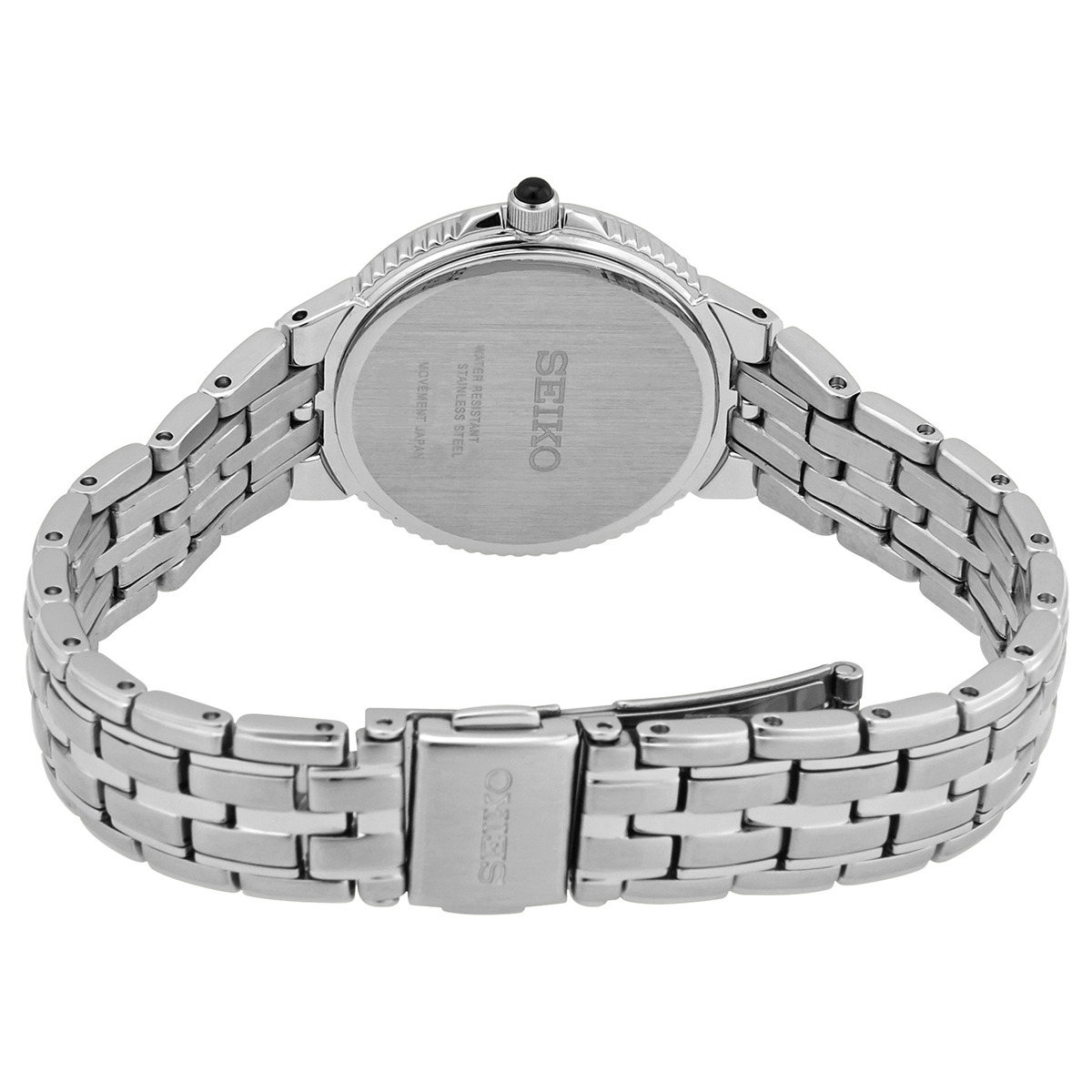 Seiko Essentials Quartz Blue Patterned Dial Ladies Watch SUP393 ...