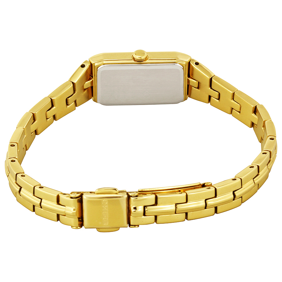 Seiko Ladies Gold Dial Watch SUP276 029665180773 - Watches, Stainless ...