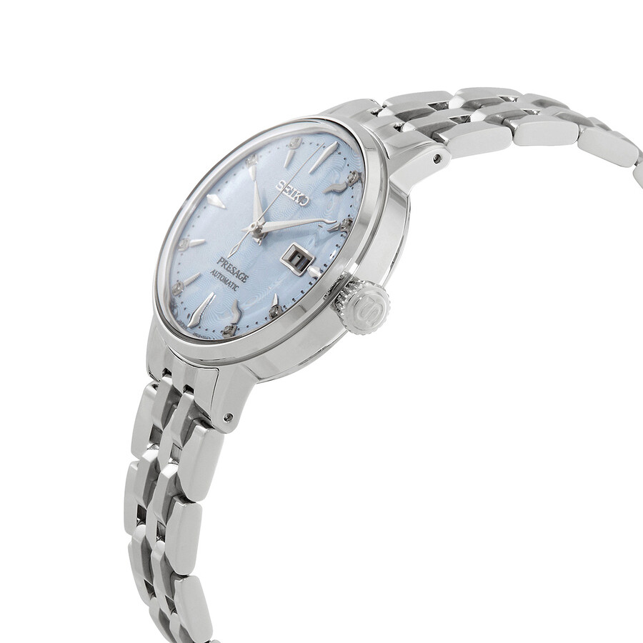 Seiko Presage Automatic Diamond Blue Dial Ladies Watch SRE007J1 ...