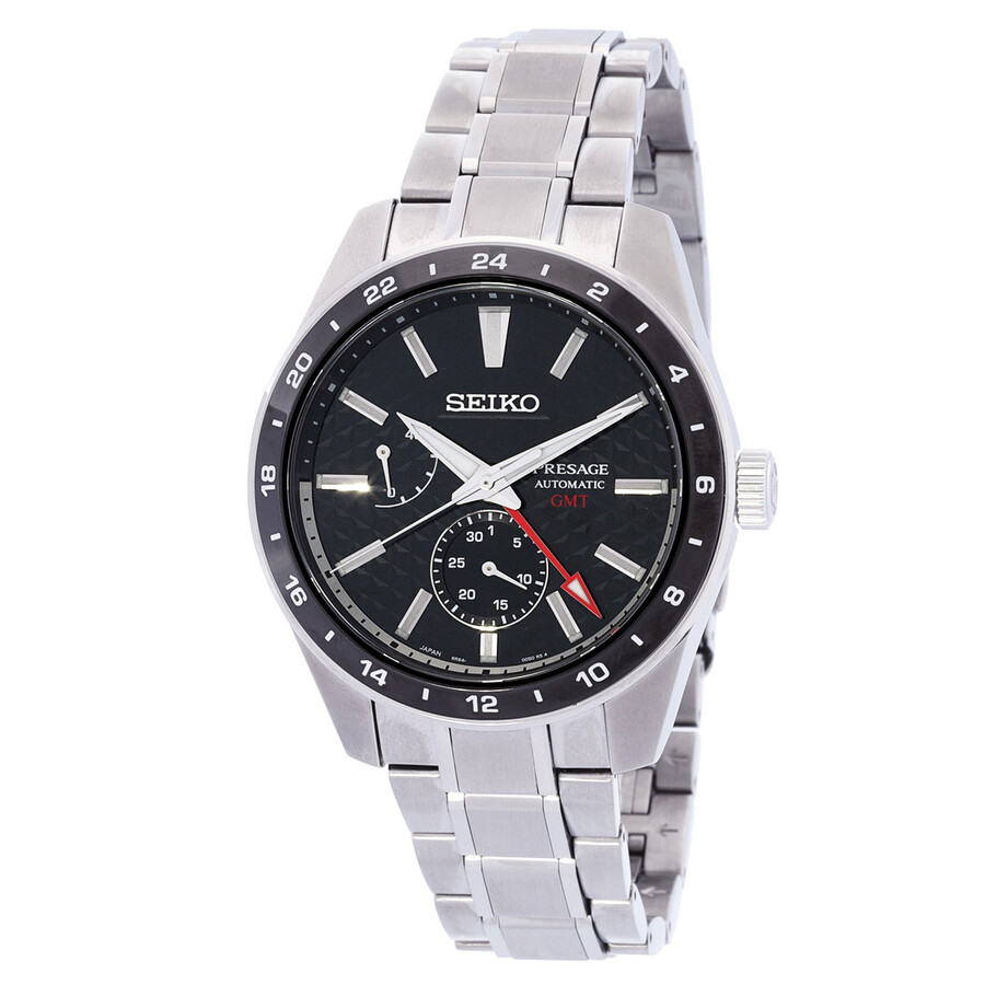 Seiko Presage Luxe Sharp Edge Automatic Black Dial Men's Watch SPB221 ...