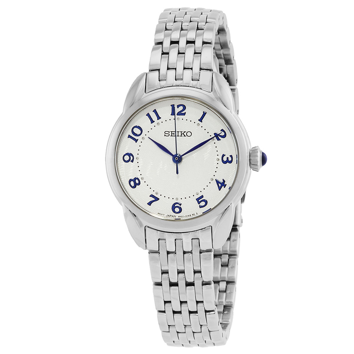 Seiko Quartz White Dial Ladies Watch SUR561P1 - Watches, Stainless ...