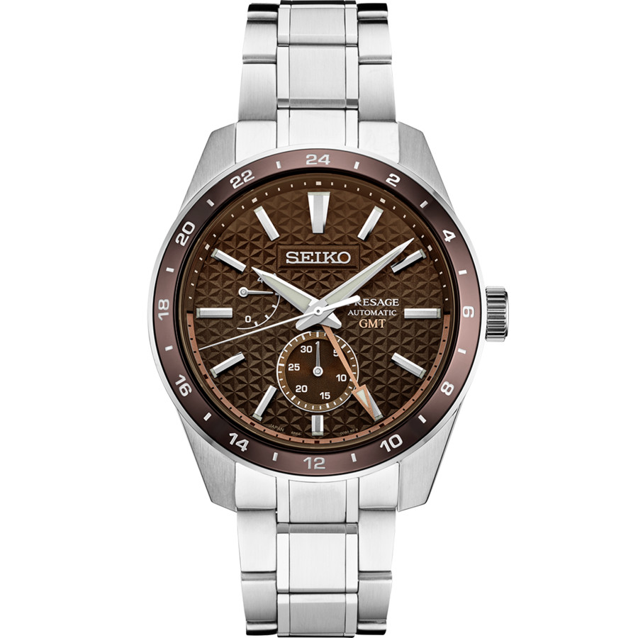Seiko Presage Sharp Edge Gmt GMT Automatic Brown Dial Men's Watch ...