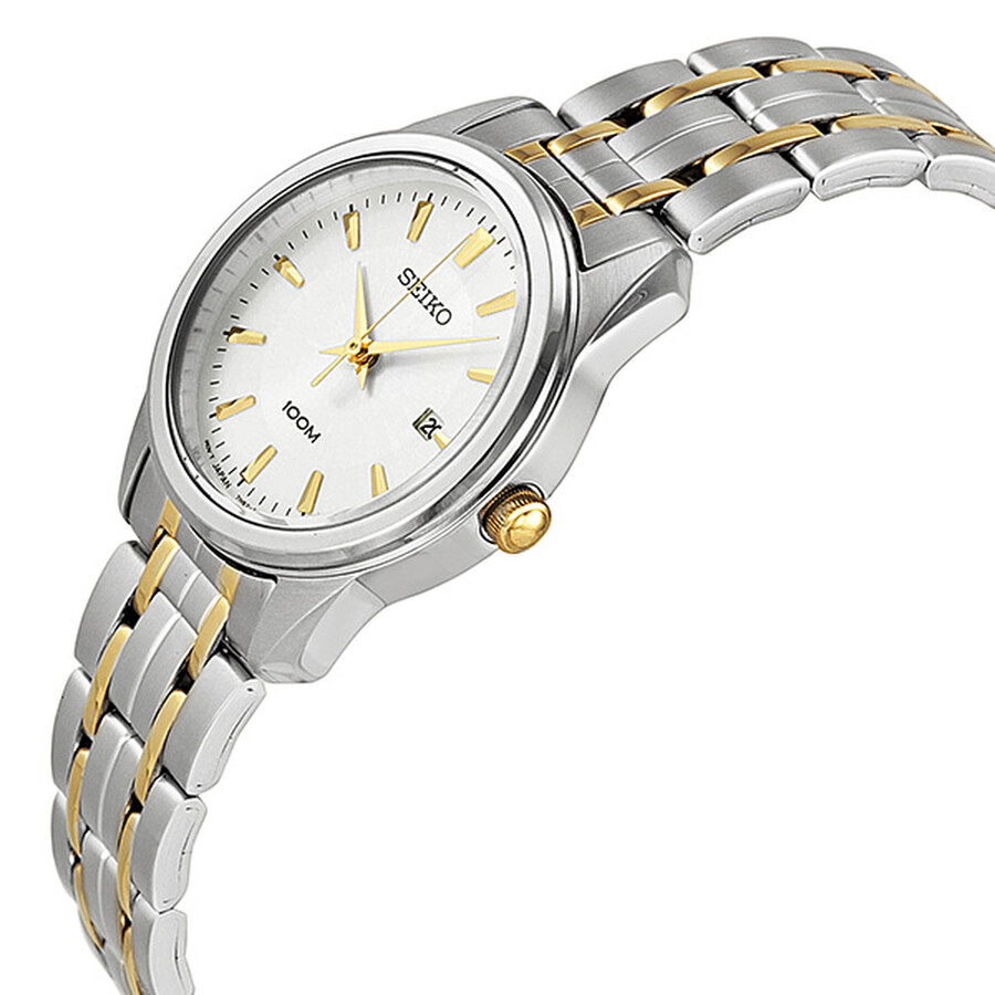 Seiko Silver Dial Two-tone Stainless Steel Ladies Watch SXDE67 ...
