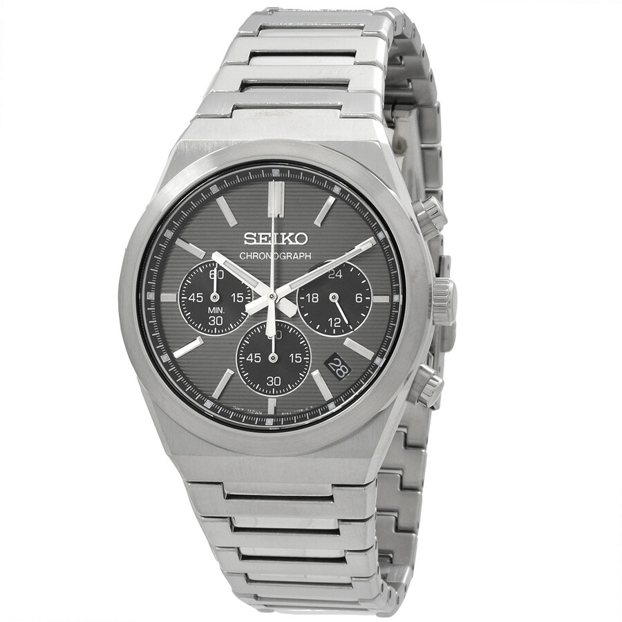 Seiko Sport Chronograph Quartz Grey Dial Men's Watch SSB455P1 ...