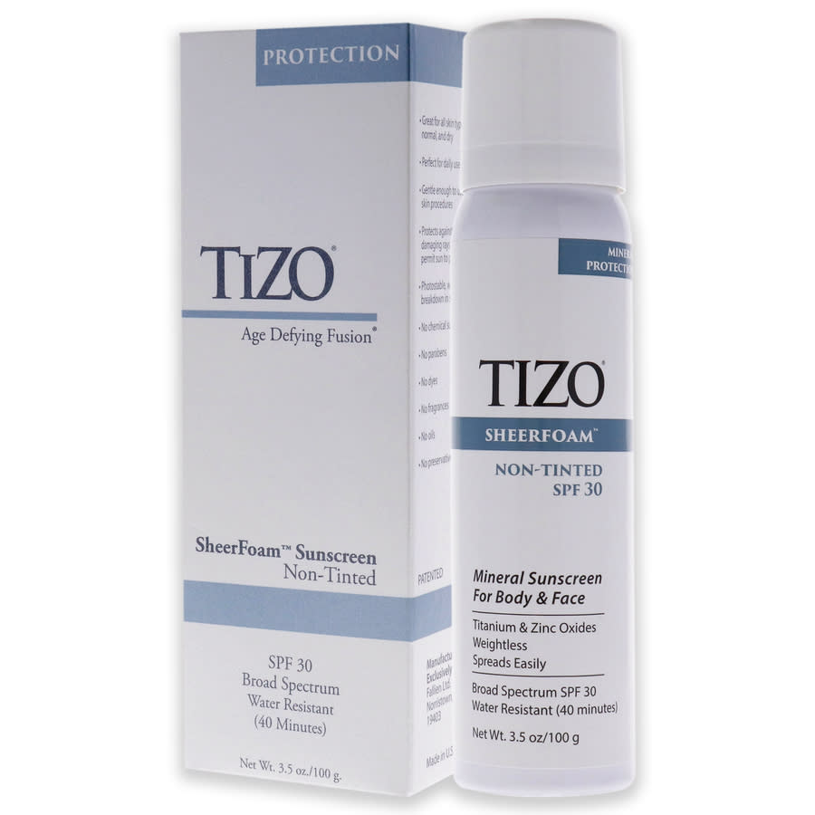 Tizo SheerFoam Body And Face Non-Tinted SPF 30 by Tizo for Unisex - 3.5 ...