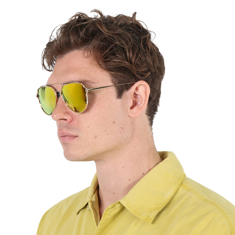 Sixty One Nudge Mirror Coating Pilot Unisex Sunglasses S106GD ...