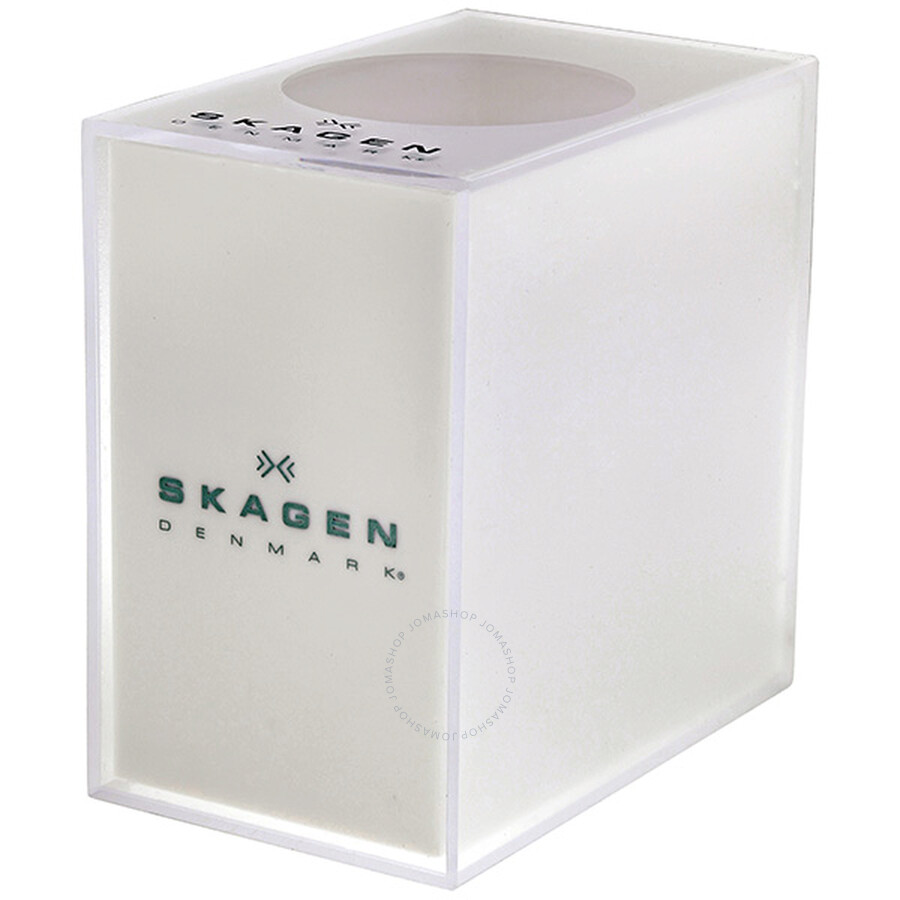 Skagen Mother of Pearl Swarovski Crystal White Leather Ladies Watch 630SSLW 768680151046 ...