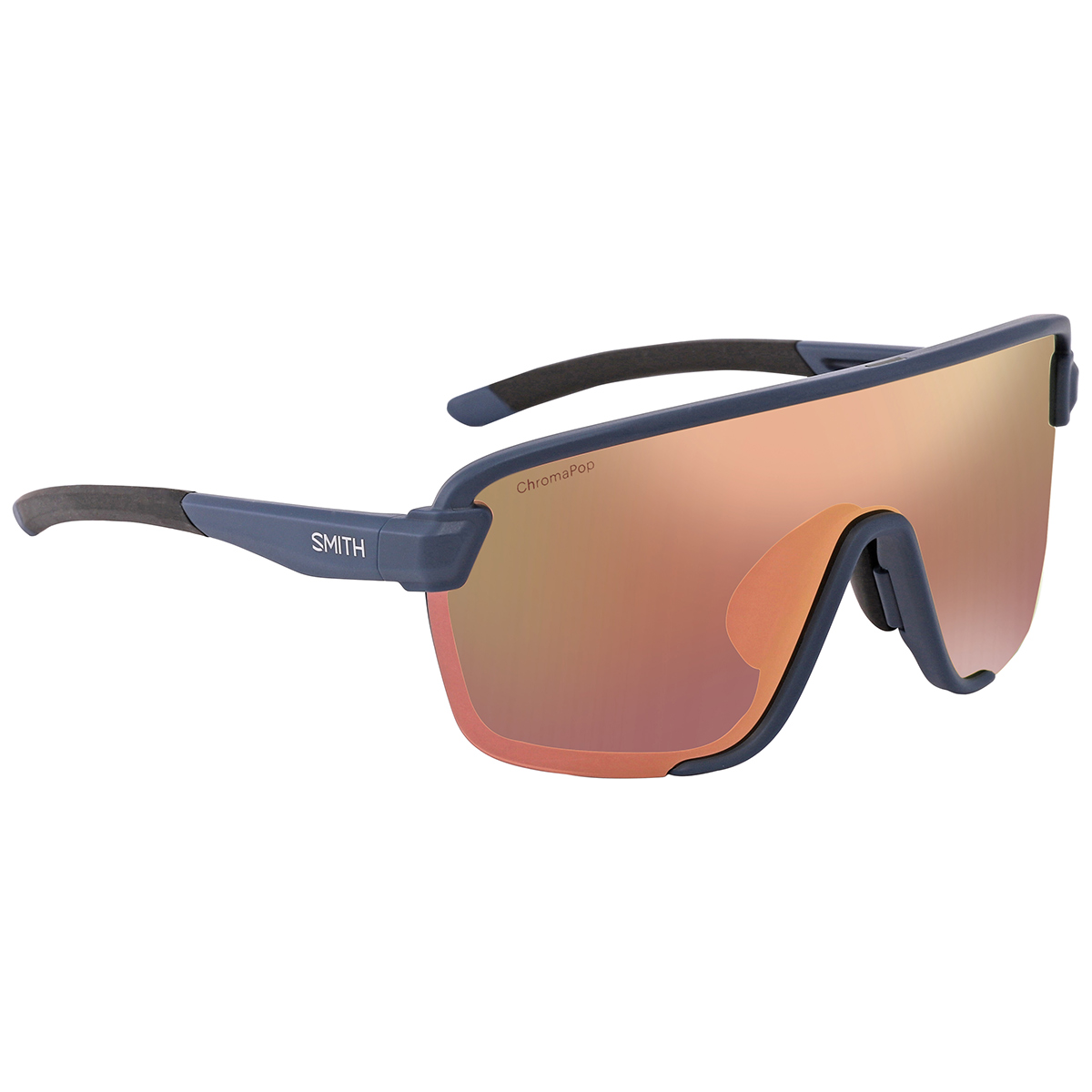 Smith Bobcat ChromaPop Rose Gold Mirror Shield Men's Sunglasses 204927 ...