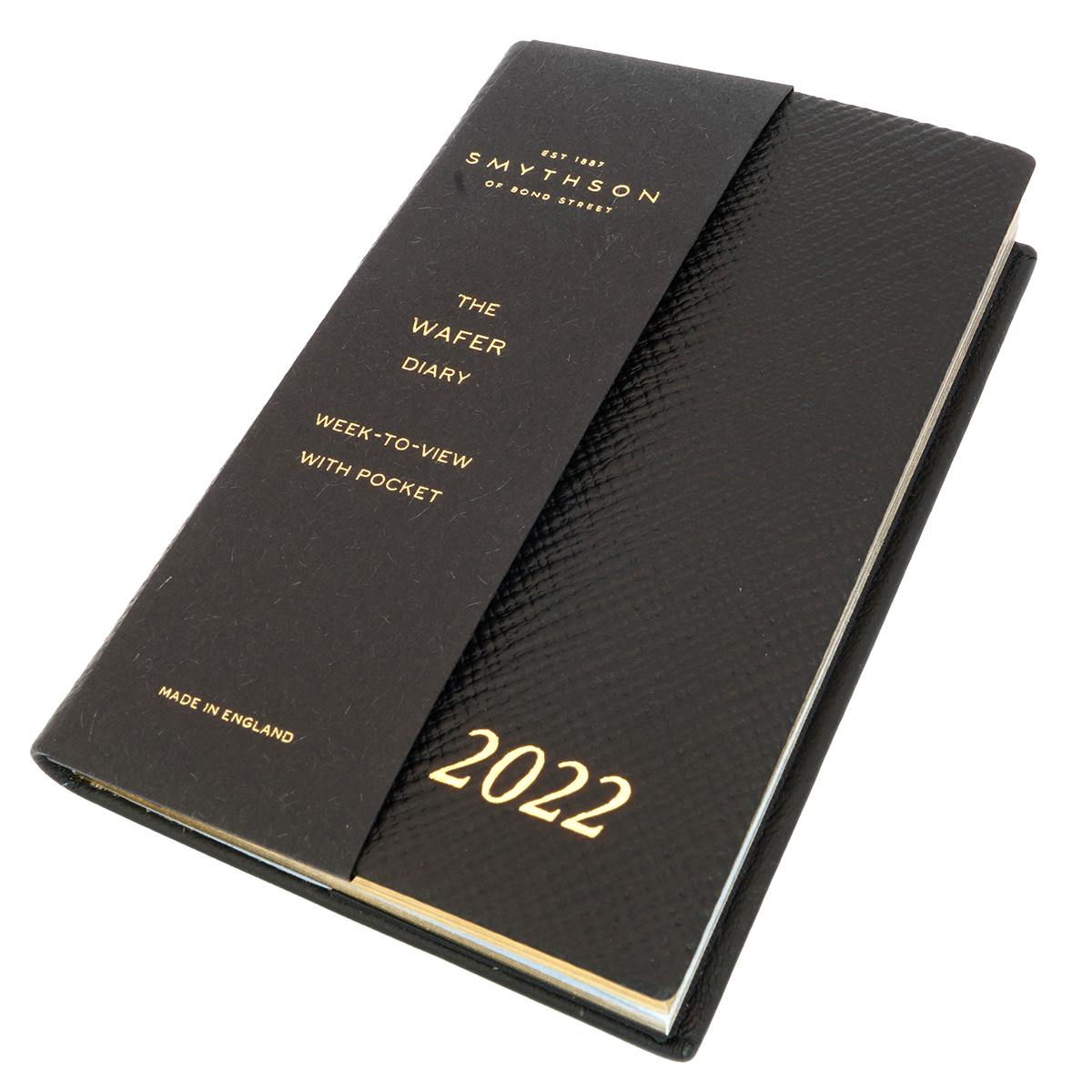 Smythson Black 2022 Wafer Diary With Pocket 1200238 BLACK 5056352324276 ...