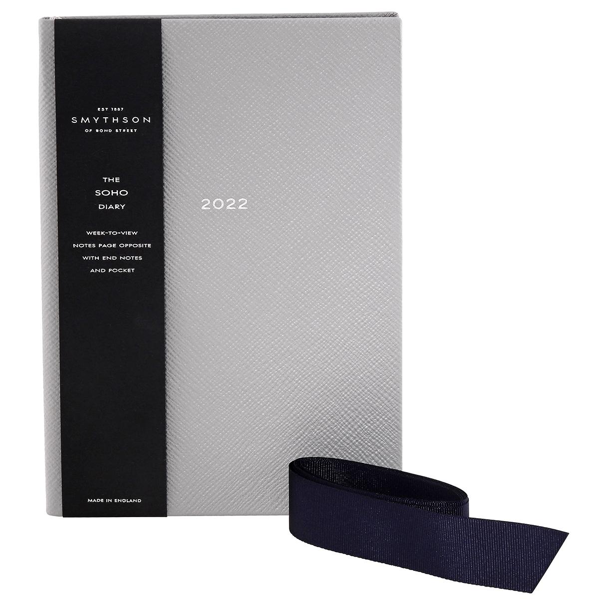 Smythson Light Steel 2022 Soho Diary With Pocket 1200048 LIGHT STEEL ...