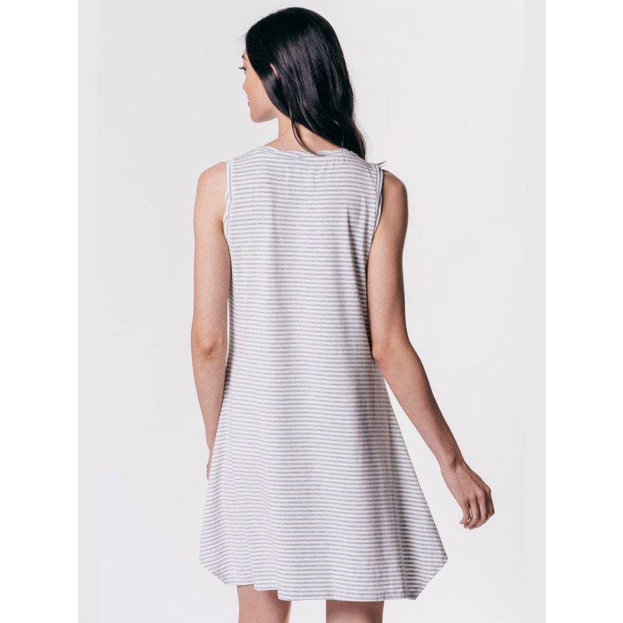 Southcott Ladies Rock N Roll Dress Mini Stripe/Lt Gray&Ivory, Size 4 ...