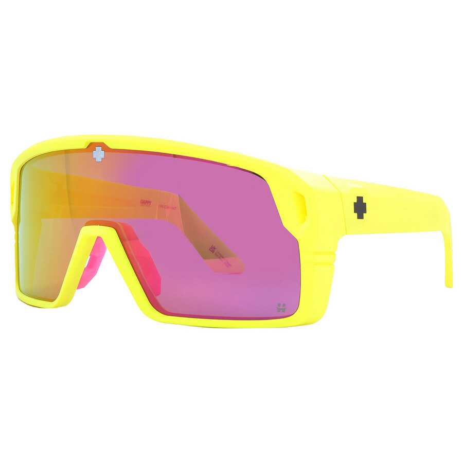 Spy MONOLITH Happy Gray Green with Pink Spectra Mirror Shield Unisex ...