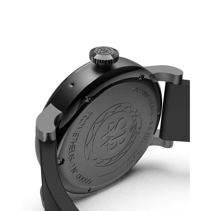 Stefano Braga Prometheus Quartz Moon Phase Black Dial Men's Watch ...