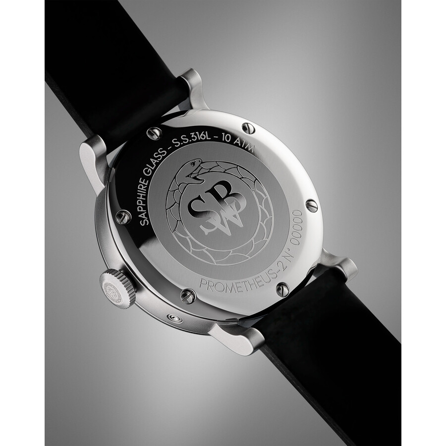 Stefano Braga Prometheus Quartz Moon Phase Blue Dial Men's Watch ...