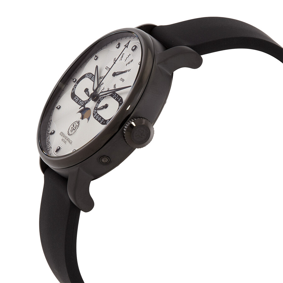 Stefano Braga Prometheus Quartz Moon Phase White Dial Men's Watch ...